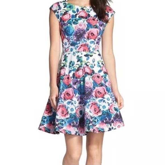 Felicity & Coco | Dresses | Felicity Coco Womens Cap Sleeve Floral ...